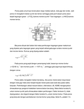 Elemen Mesin 2 - Perencanaan Poros dengan Beban Puntir | PDF