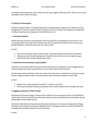 Modul 2.3. kesesatan penalaran | PDF