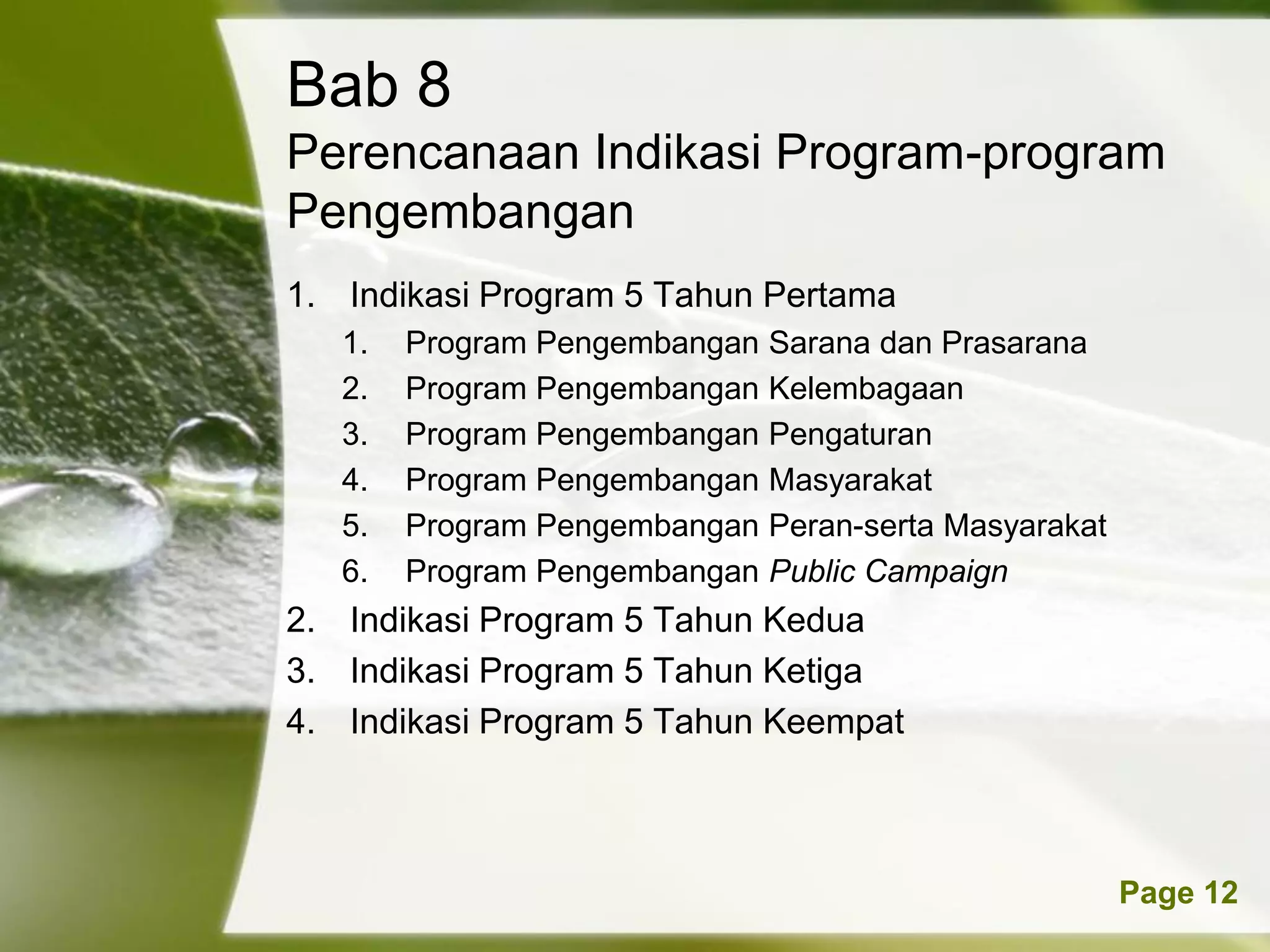 Sistematika Dokumen Rencana Induk (Master Plan) Air Limbah | PDF