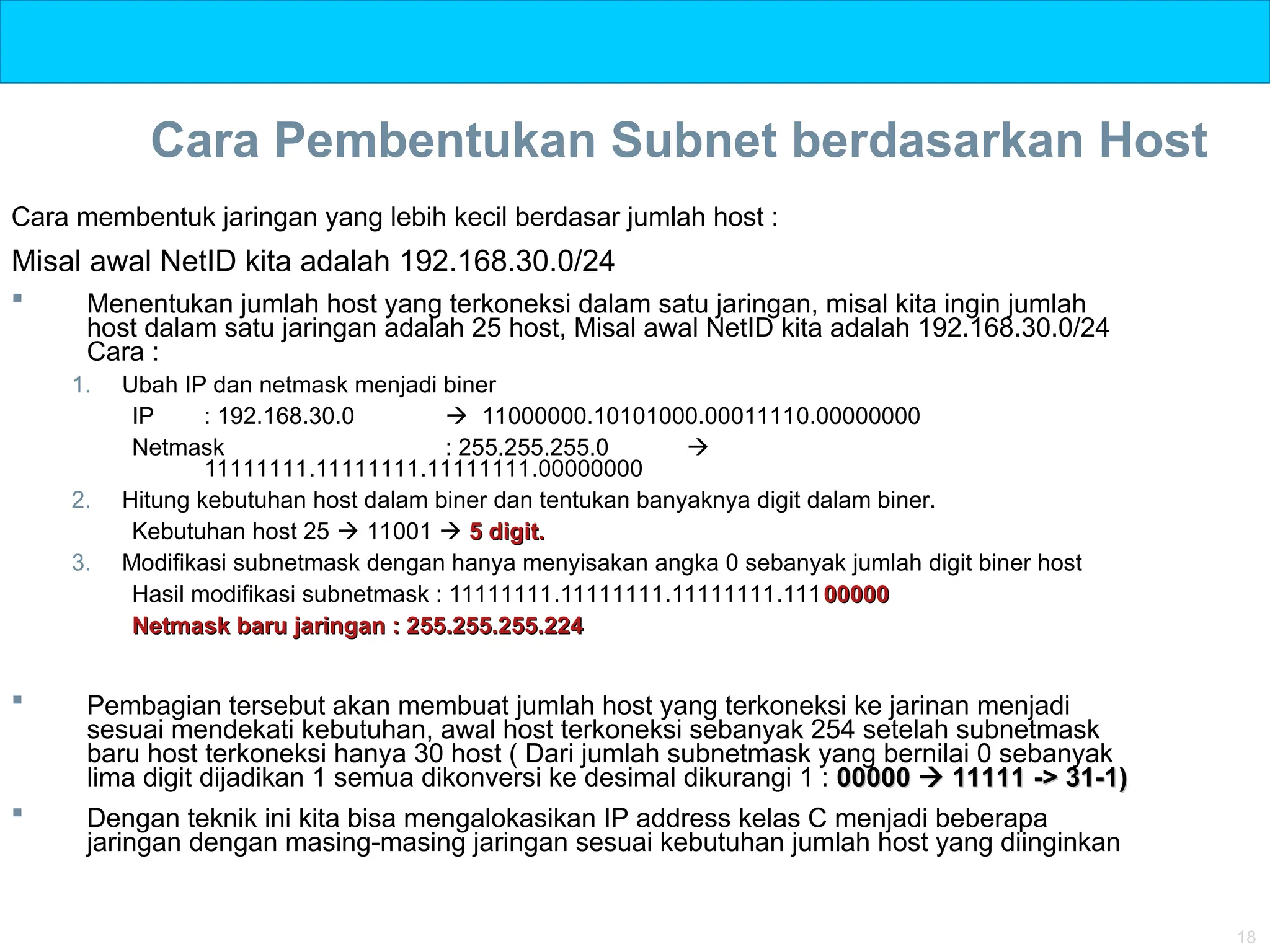 Modul 2 - IP Address power point TKj Jaringan | PPT