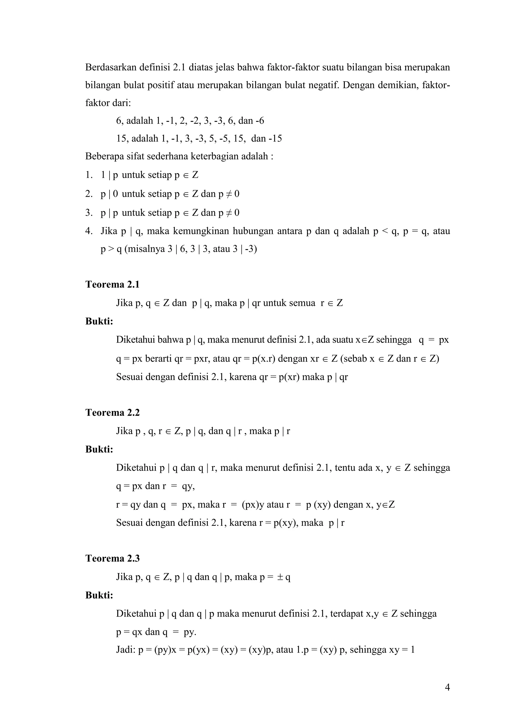 Modul 2 keterbagian bilangan bulat | PDF
