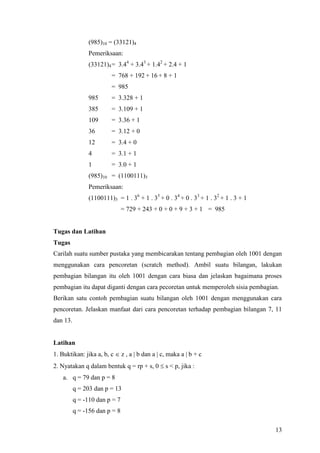 Modul 2 keterbagian bilangan bulat | PDF