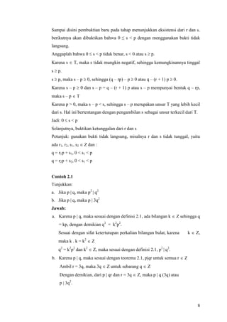 Modul 2 keterbagian bilangan bulat | PDF