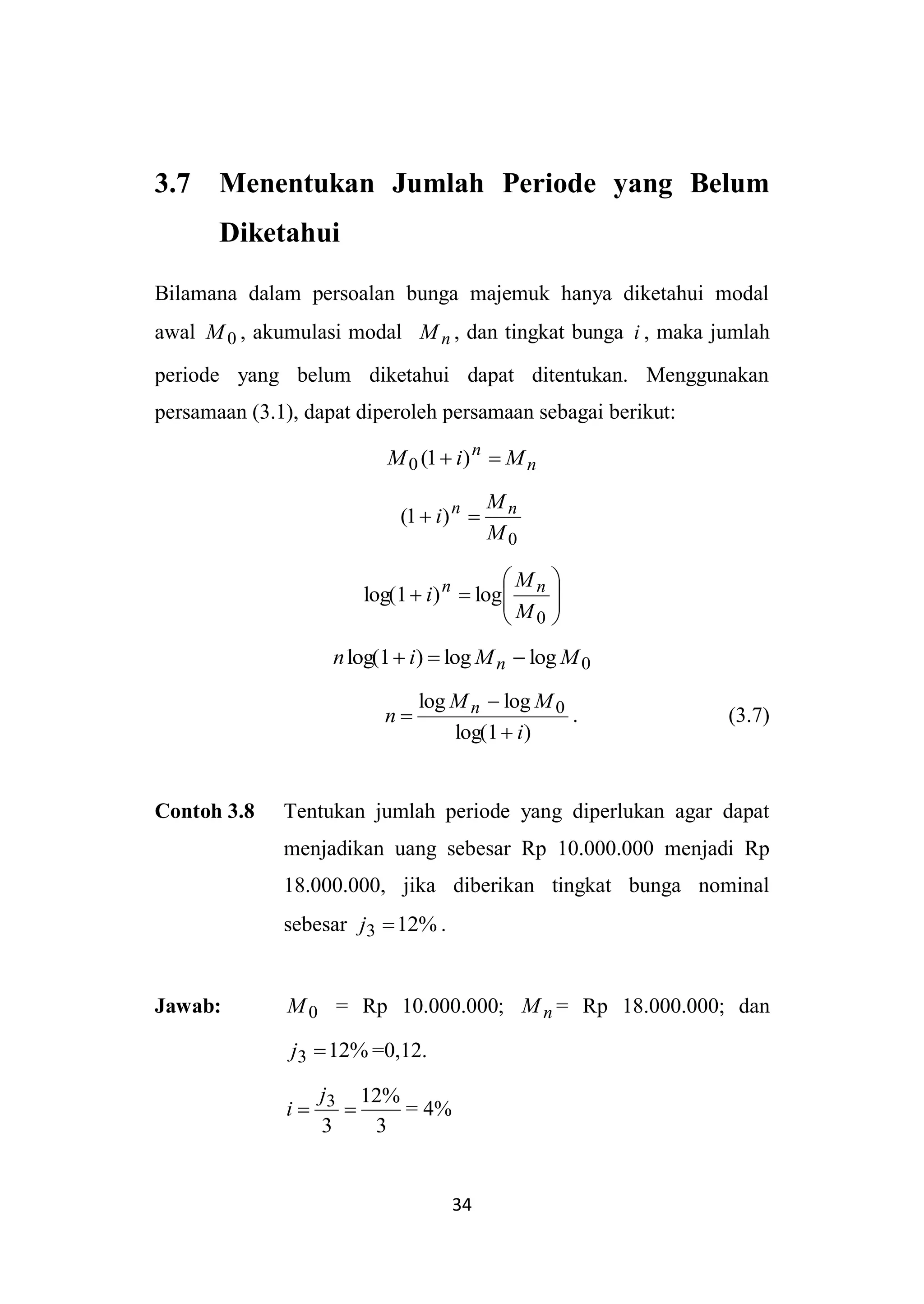 Bunga Majemuk (Matematika Keuangan) | PDF
