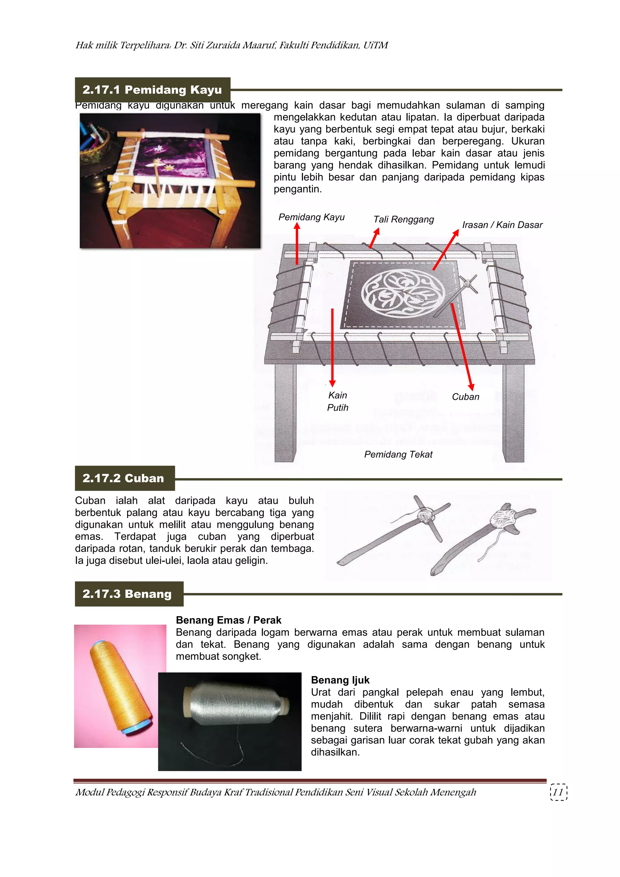 Modul 2 Seni Tekat | PDF