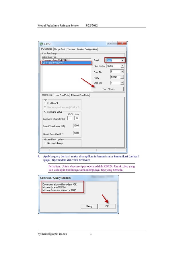 Modul2 setting xctu | PDF