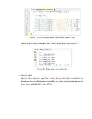 Modul 2 variabel, tipe data dan operator | PDF