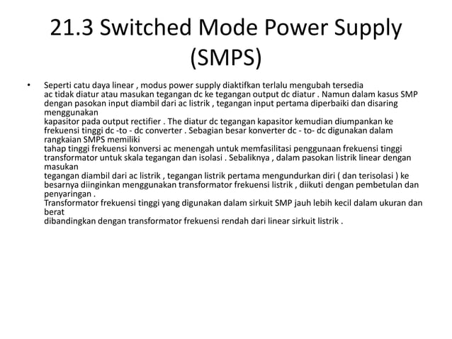 Introduction To SMPS Circuit | PPTX