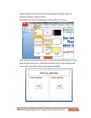 Modul 27 mengidentifikasi dan menggunakan program animasi presentasi 2 | PDF