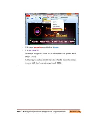 Modul 27 mengidentifikasi dan menggunakan program animasi presentasi 2 | PDF