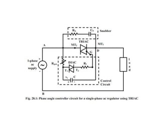 Phase Angle Control In Triac Based Single Phase AC Regulator | PPTX