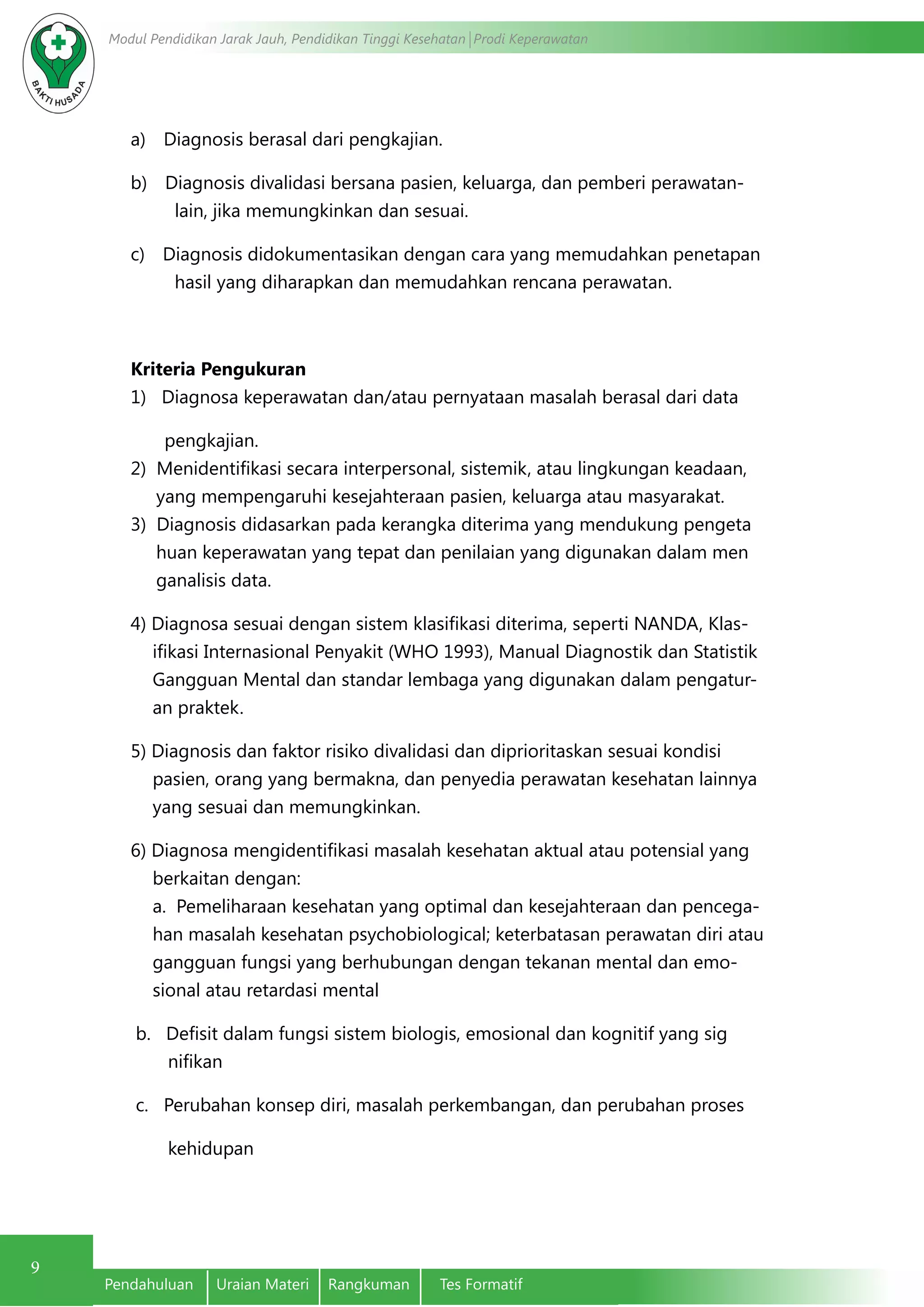 Komponen model Dokumentasi Keperawatan | PDF