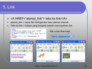 Modul DASAR HTML UNTUK PEMULA WEB PROGRA | PPT