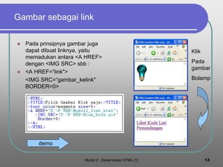 modul dasar html pemula bagi yang ingin mempelajari bahasa html.ppt