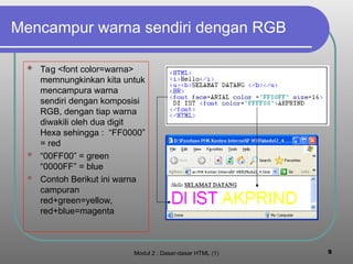 Modul HTML for beginner in web development | PPT
