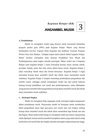 MODUL II SENI BUDAYA KB 3: ANSANBEL MUSIK | PDF