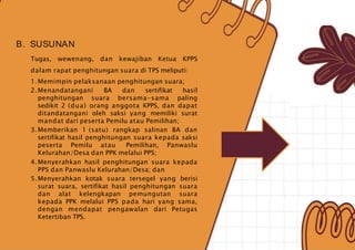 MODUL 2 tata Kerja KPPS Untuk Pemilu 2024 | PPTX