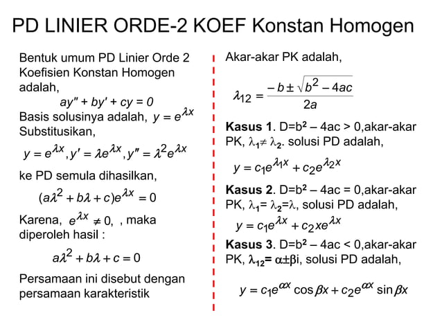 Modul 2 pd linier orde n | PPTX