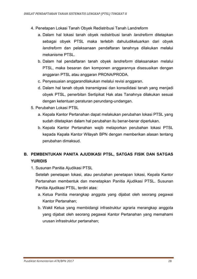 Modul 2 perencanaan, persiapan dan pelaporan ptsl | PDF