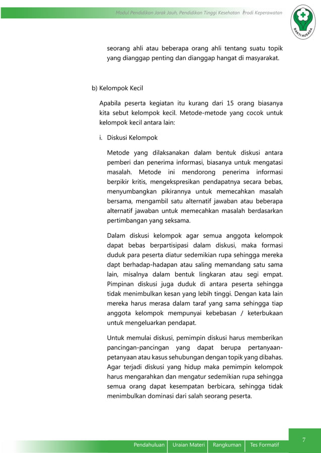 Metode Dalam Promosi Kesehatan | PDF