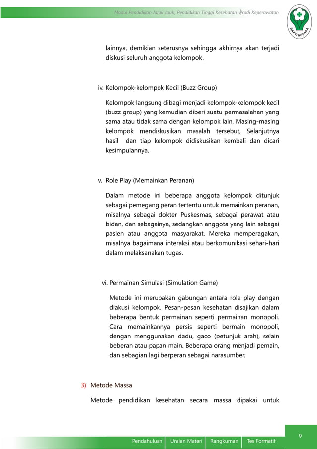 Metode Dalam Promosi Kesehatan | PDF