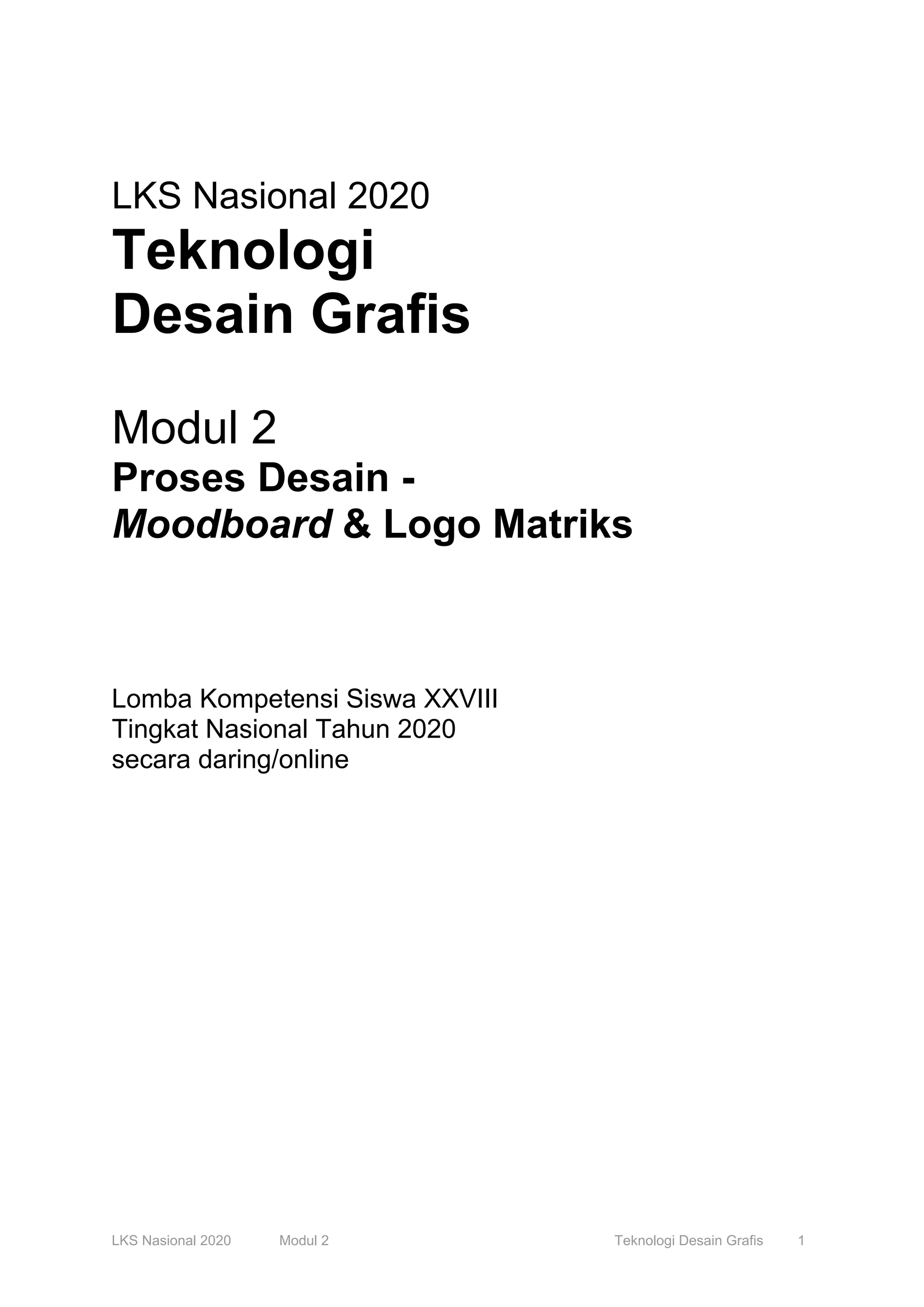 Modul 2 proses desain moodboard & logo matriks | PDF