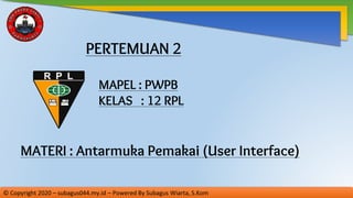 Modul 2 pwpb | PDF