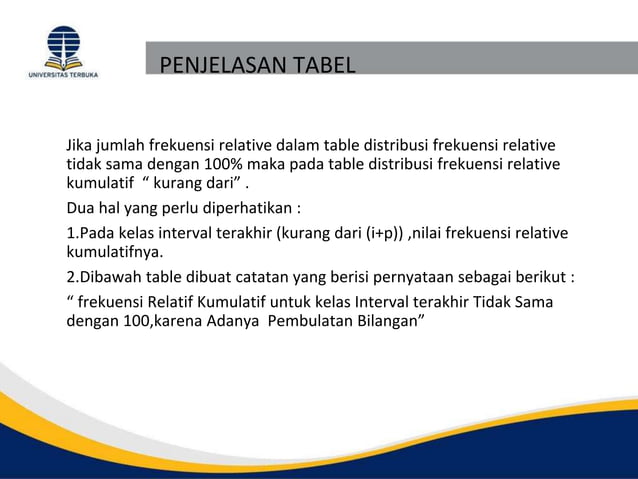 Modul 2 PEMA4210 Penyajian data dalam bentuk tabel | PPTX