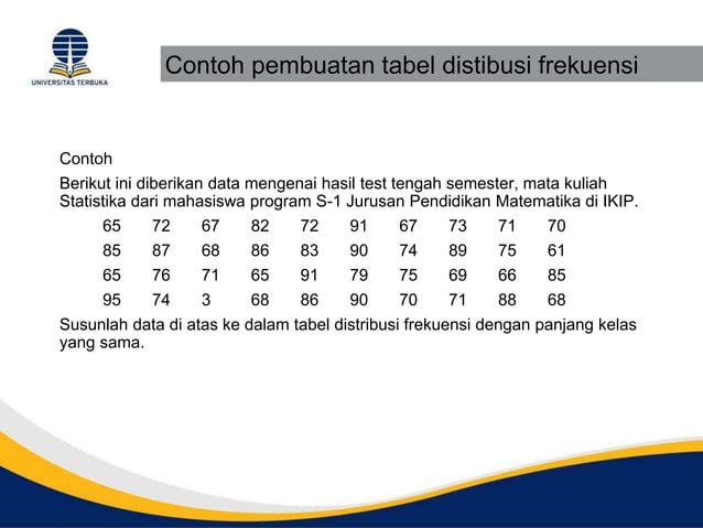 Modul 2 PEMA4210 Penyajian data dalam bentuk tabel | PPTX