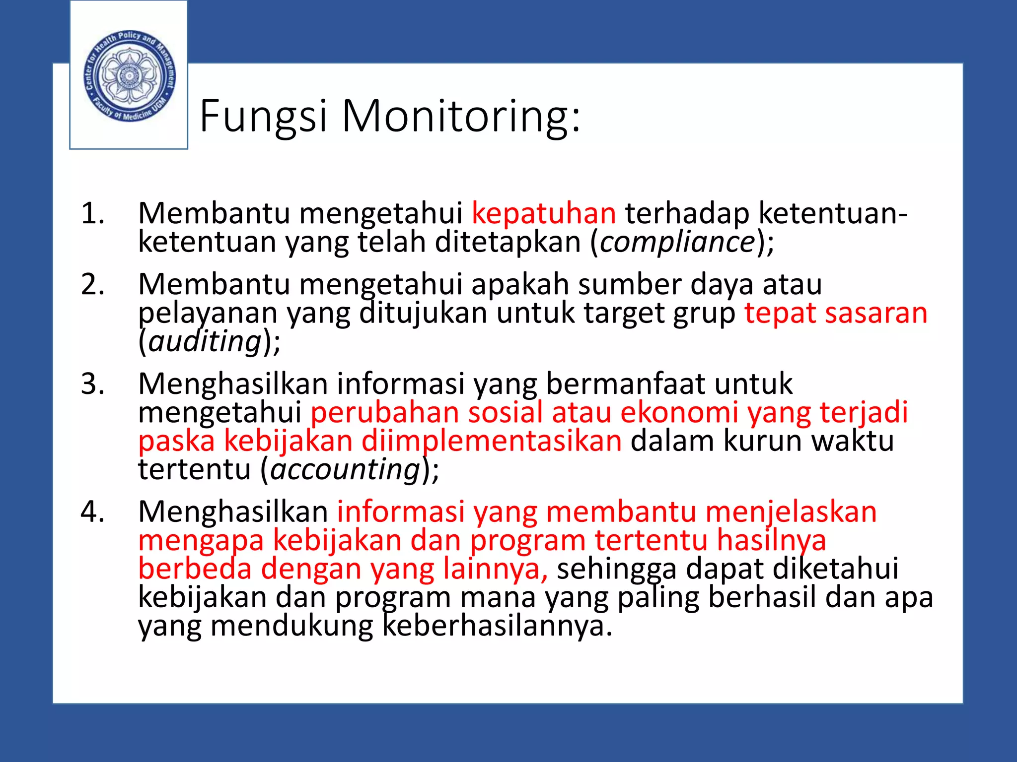 Modul 2. sub modul 3. monitoring, Evaluasi dan Forecasting | PDF
