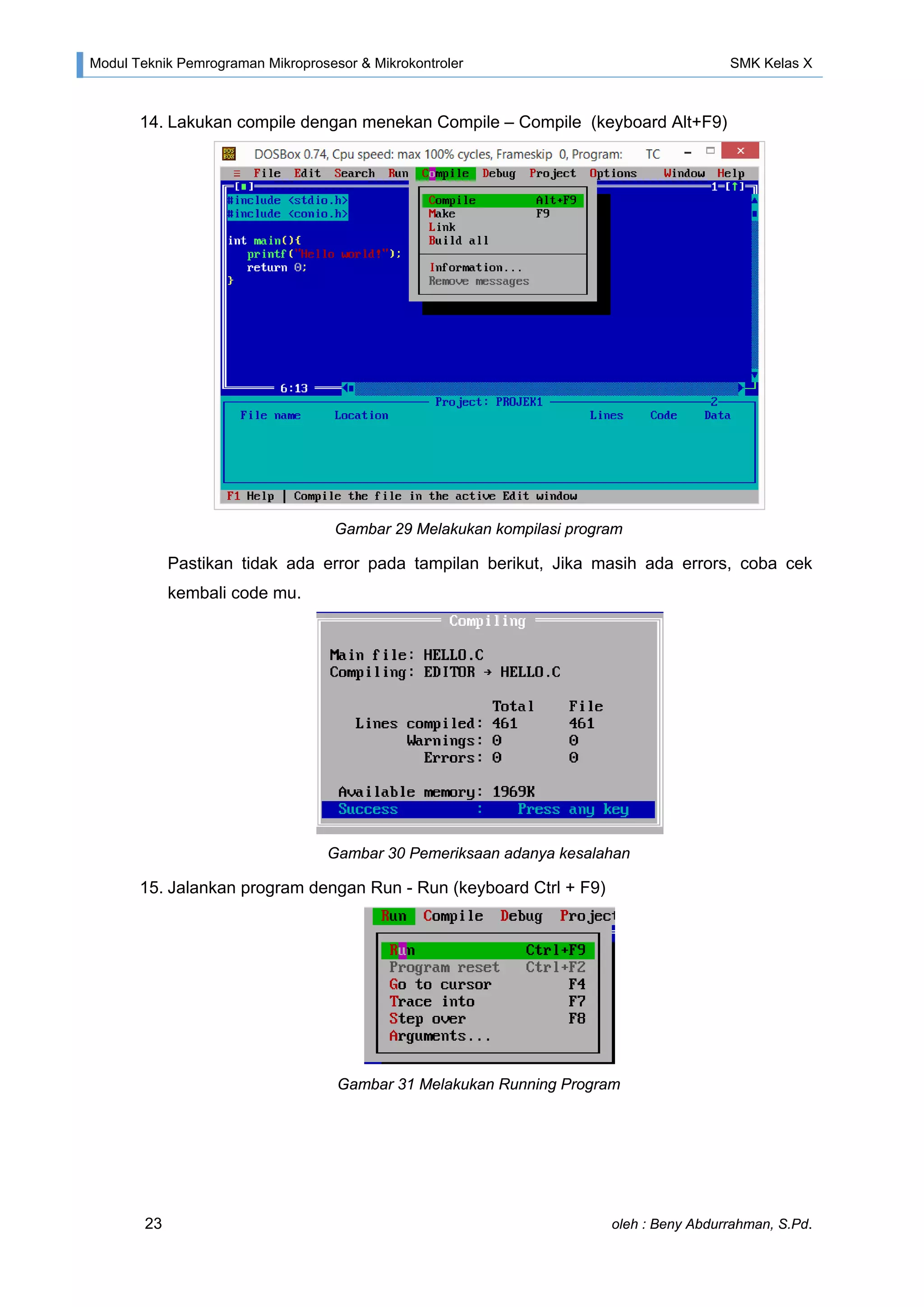 Modul 2 teknik pemrograman mengenal bahasa c dan compiler | PDF