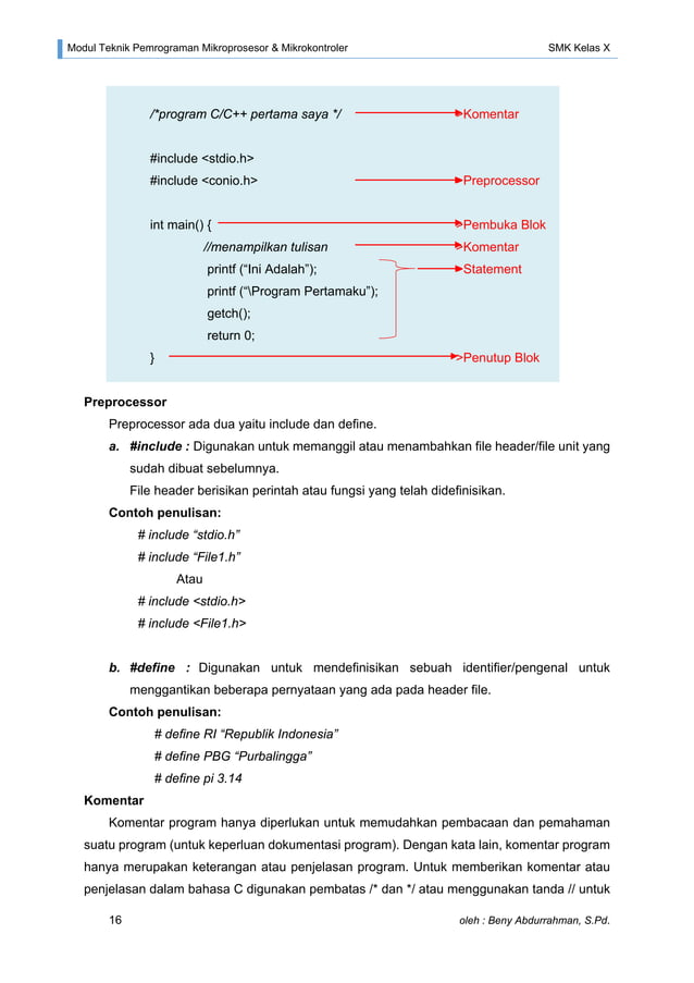 Modul 2 teknik pemrograman mengenal bahasa c dan compiler | PDF