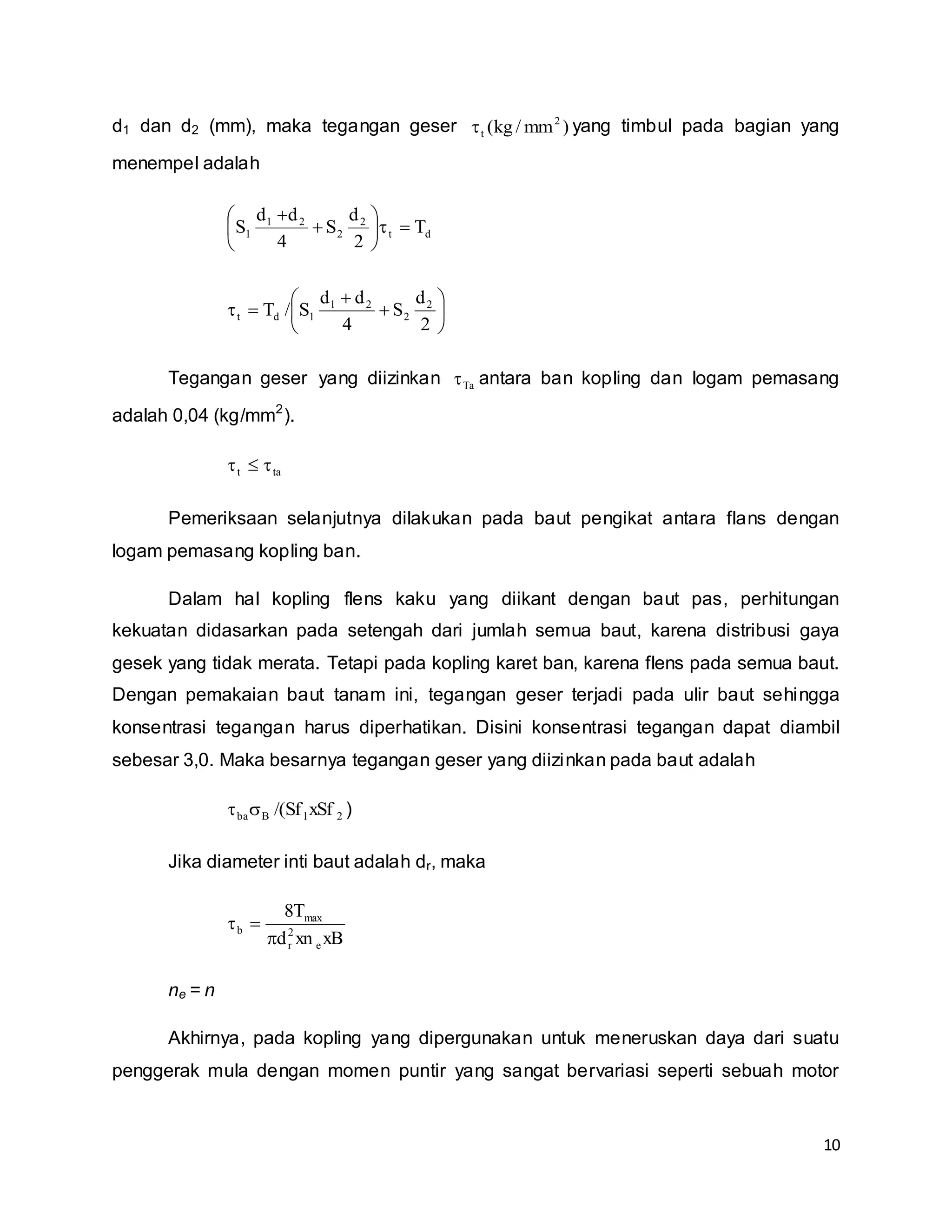 Elemen Mesin 3 - Perencanaan Kopling | PDF