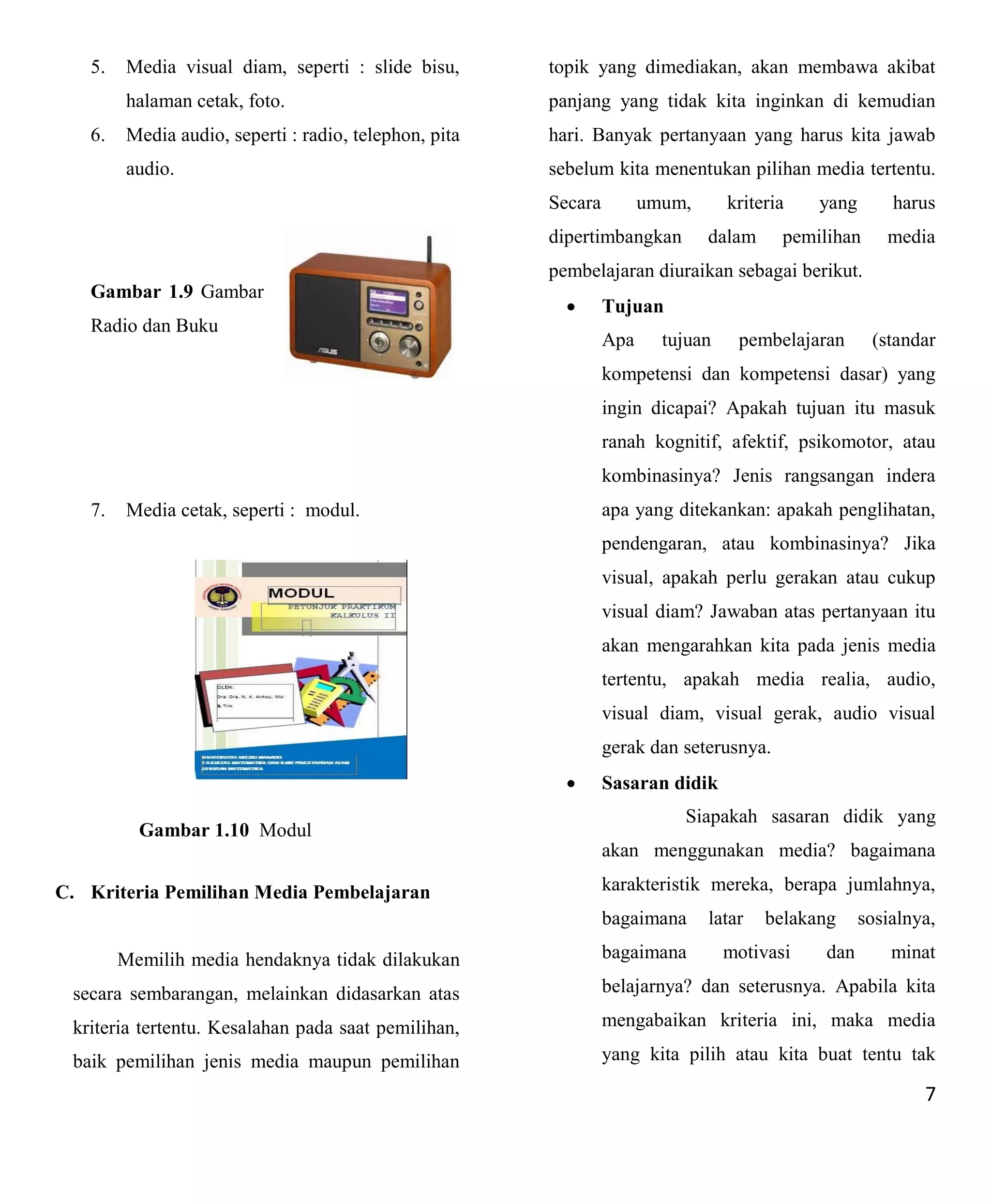 Modul 3 Jenis-jenis media pembelajaran | PDF