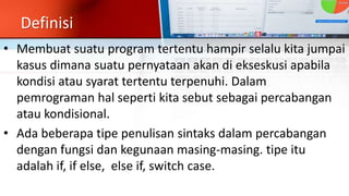 Modul 3 Visual Basic (Kondisional) | PPT