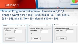 Modul 3 Visual Basic (Kondisional) | PPT
