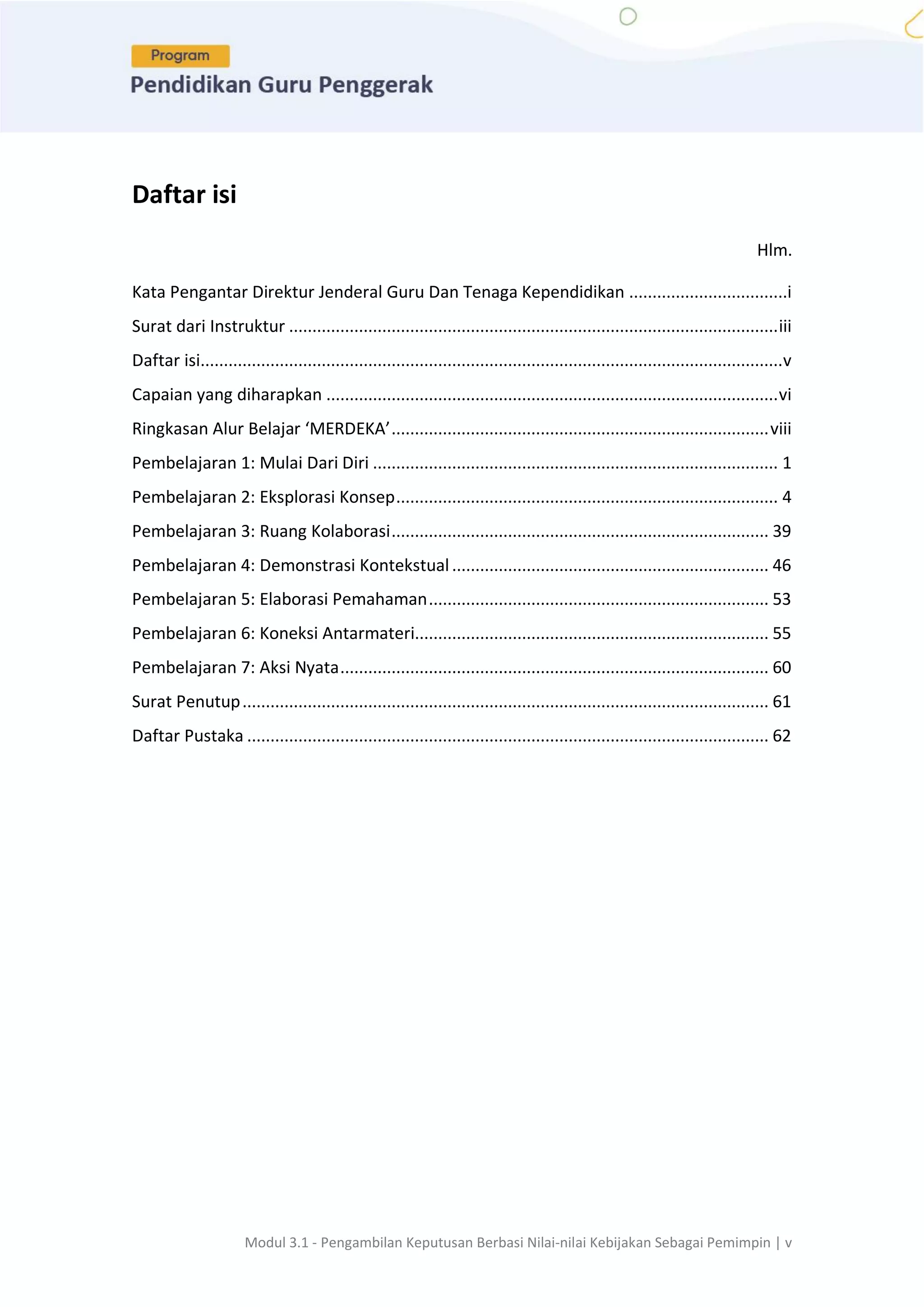 Modul 3.1. Angkatan 5 Reguler. Pengambilan Keputusan Berbasis Nilai-nilai Kebajikan sebagai ...
