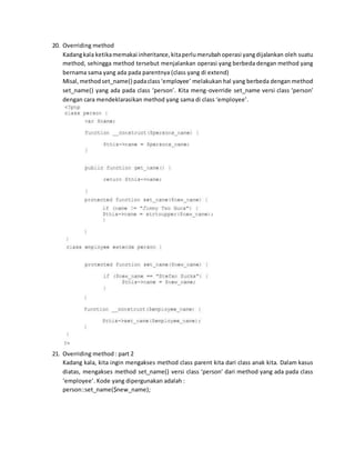 Modul 3 object oriented programming dalam php | PDF