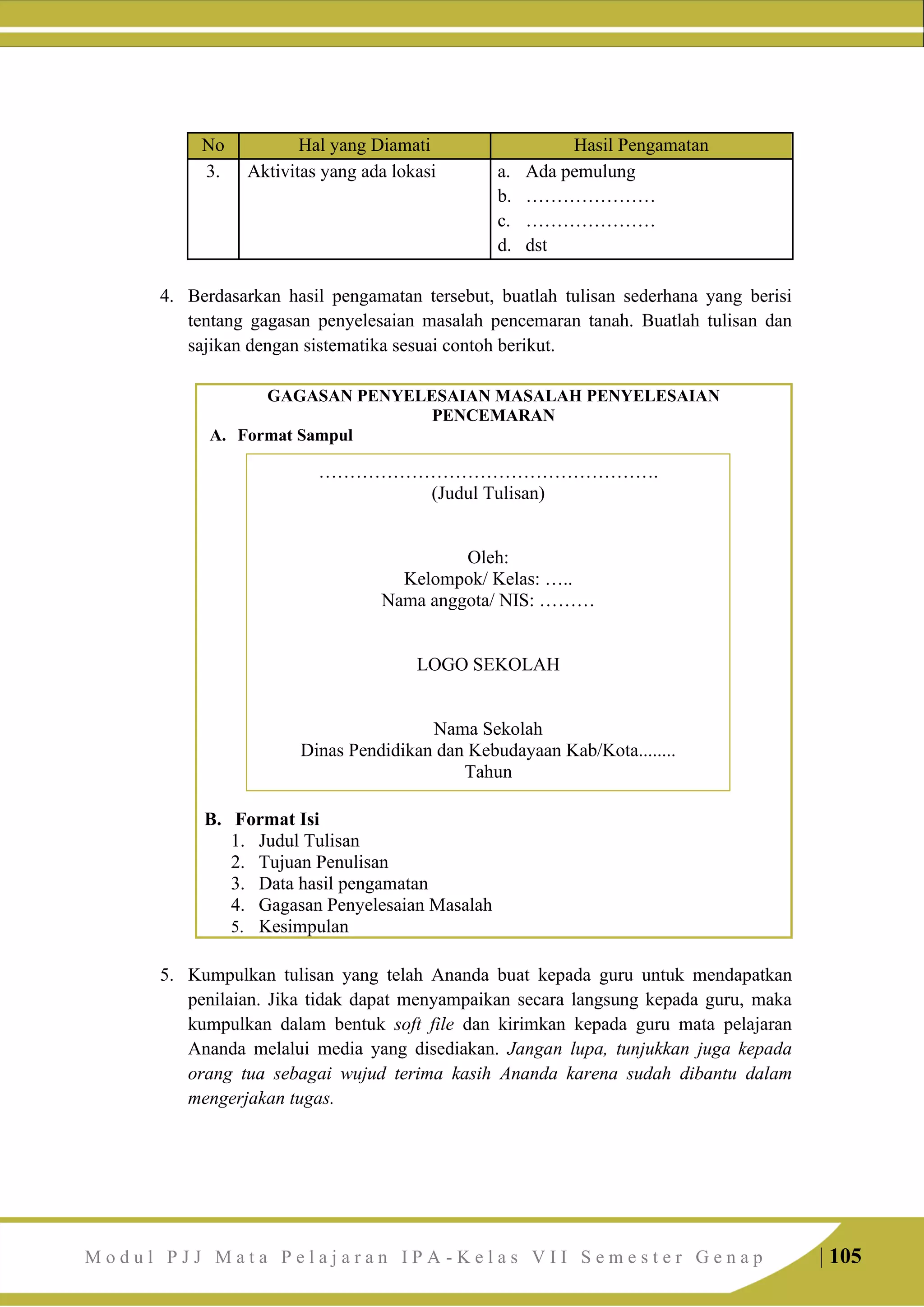 Modul 3 pembelajaran 3- pencemaran lingkungan | PDF