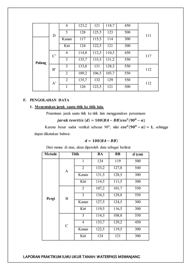 Modul 3 waterpass memanjang | DOCX