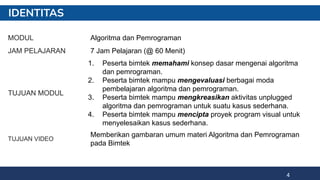 Modul Algoritma dan Pemrograman Materi Bimtek Informatika | PDF