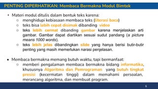 Modul Algoritma dan Pemrograman Materi Bimtek Informatika | PPT