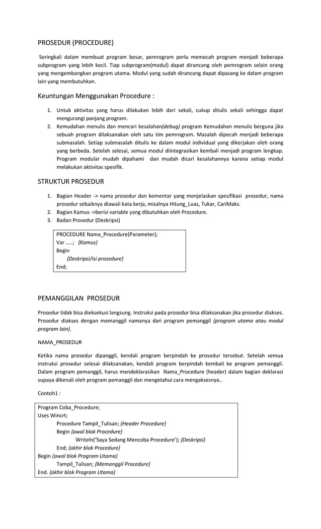 Modul3 algoritma dan pemrograman procedure dan_function | DOCX