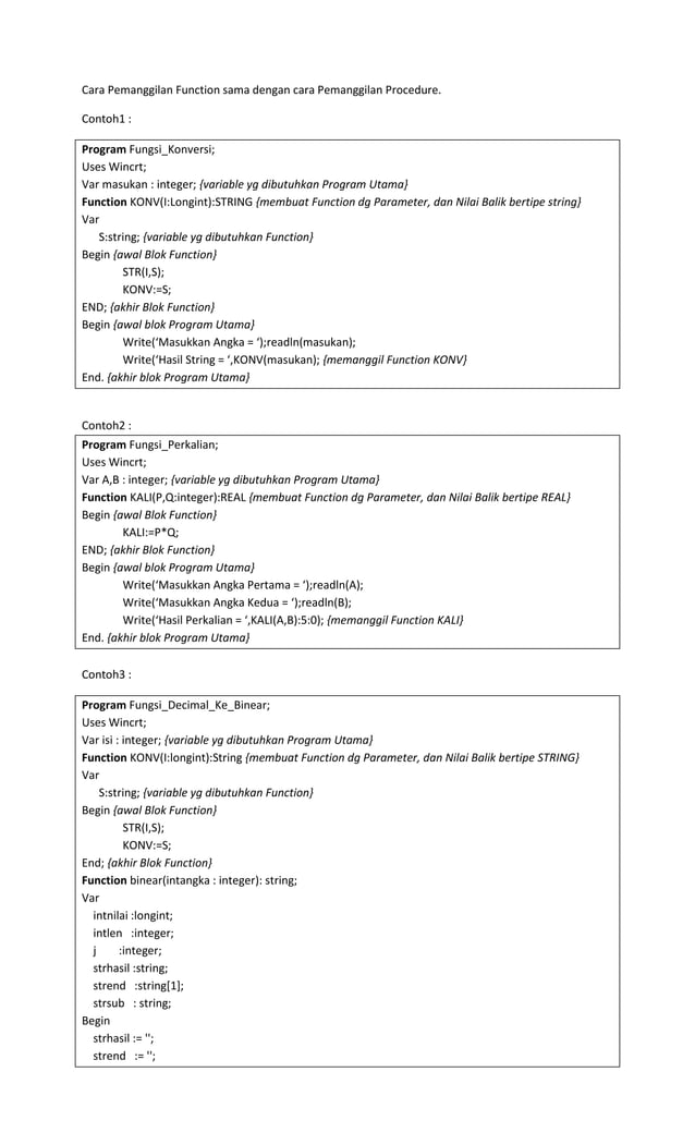 Modul3 Algoritma Dan Pemrograman Procedure Dan Function Docx