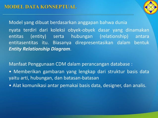 Modul 3 matakuliah Basis Data - Data Model | PPTX