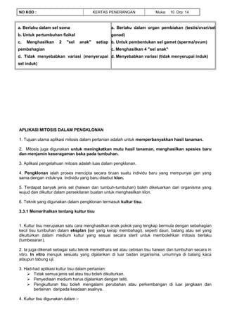 Modul 3 biokteknologi sains am III 2 dvm kskv baru 2017 | PDF