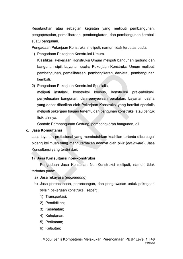 Modul 3 JK Melakukan Perencanaan PBJP Level 1 | PDF