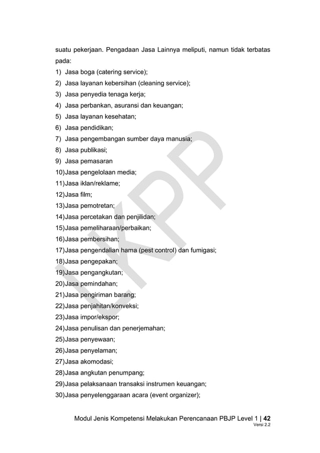 Modul 3 JK Melakukan Perencanaan PBJP Level 1 | PDF