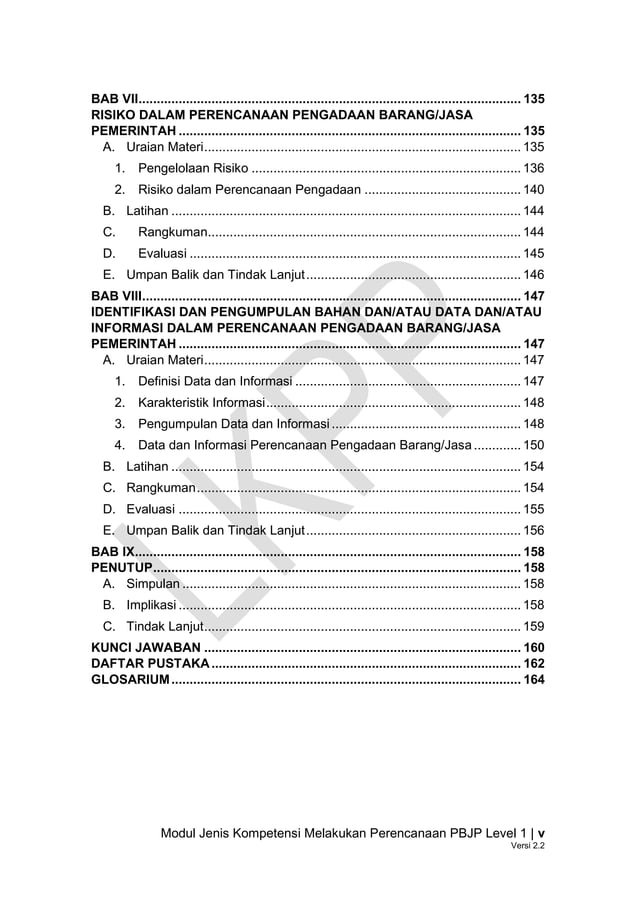 Modul 3 JK Melakukan Perencanaan PBJP Level 1 | PDF