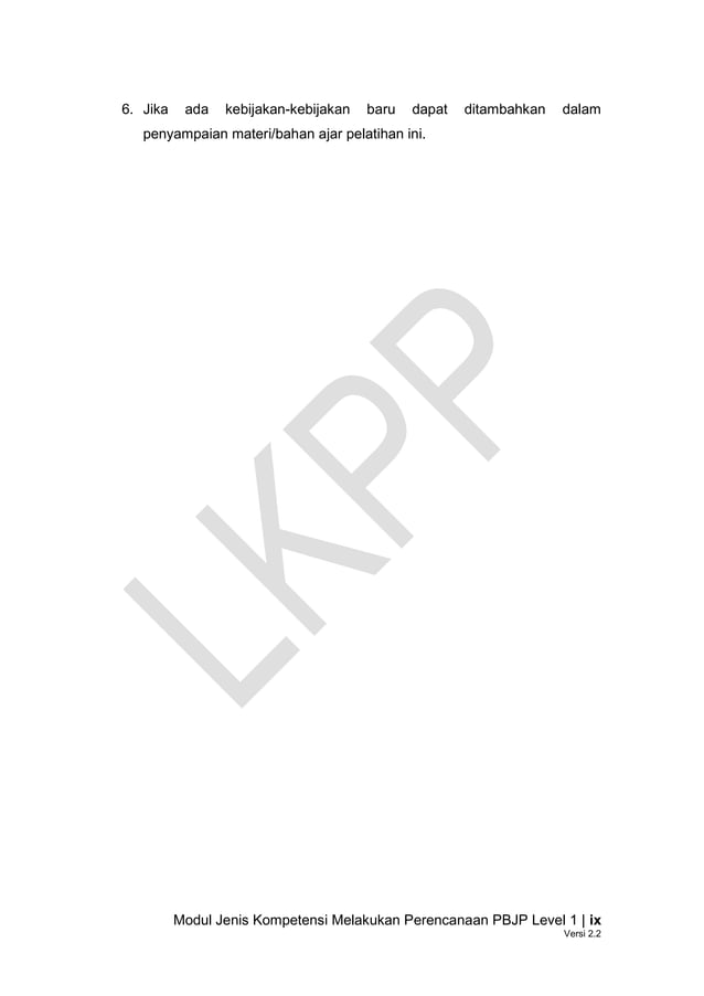 Modul 3 JK Melakukan Perencanaan PBJP Level 1 | PDF